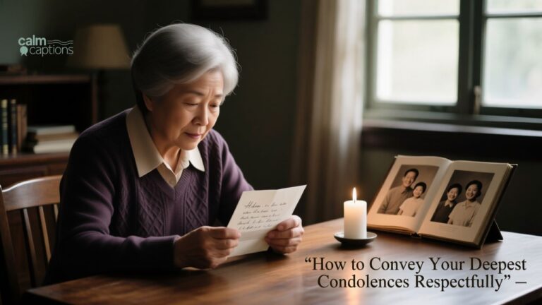 110+ Ways to Share Your Deepest Condolences with Loved Ones - calmcaptions