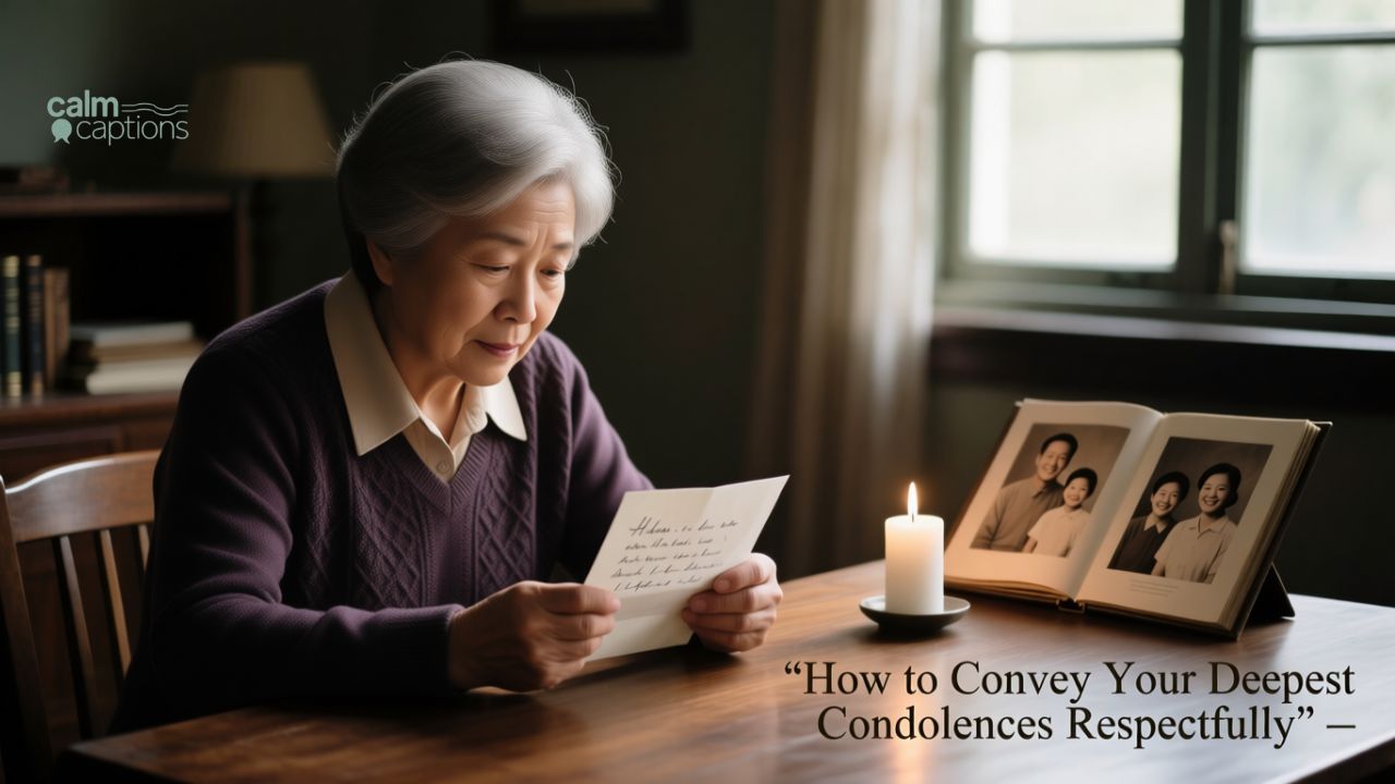 110+ Ways to Share Your Deepest Condolences with Loved Ones - calmcaptions
